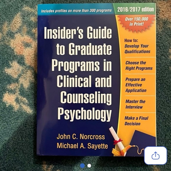 Other | Insiders Guide To Graduate Programs In Clinical And Counseling Psychology Book | Poshmark